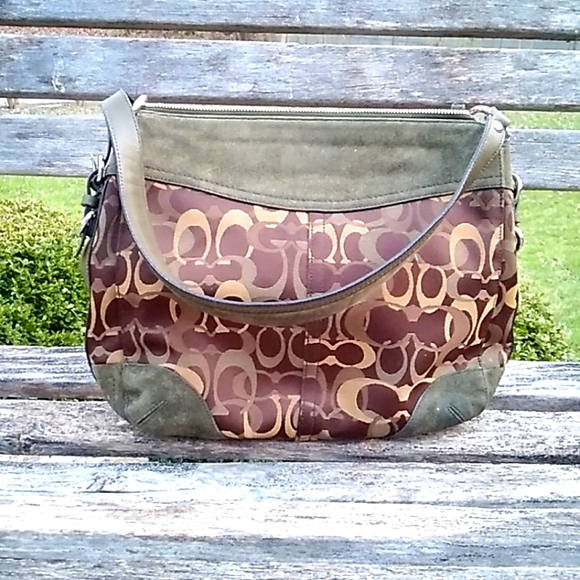 Coach | Bags | Coach Suede Trim Bag | Poshmark